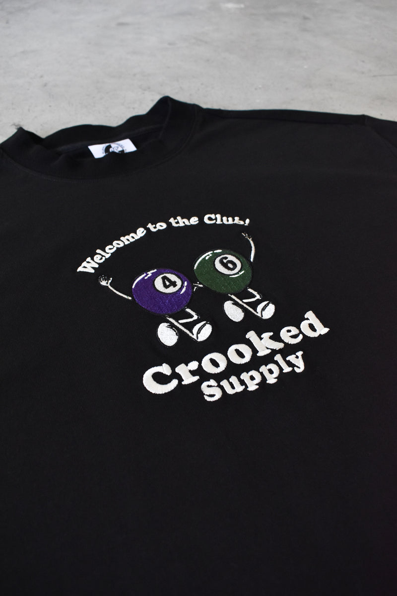 Welcome to the Club - Black (Embroidered Logo) – Crooked Supply