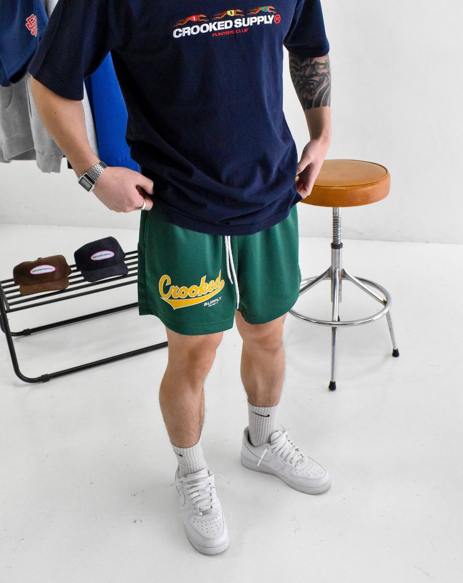 Stadium Mesh Shorts - Green – Crooked Supply